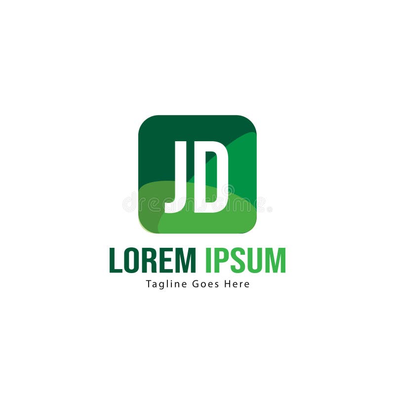 Initial JD Logo Template with Modern Frame. Minimalist JD Letter Logo ...