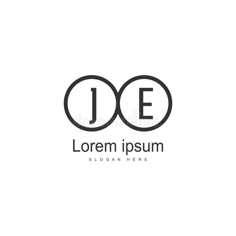 Initial JE Logo Template with Modern Frame. Minimalist JE Letter Logo ...
