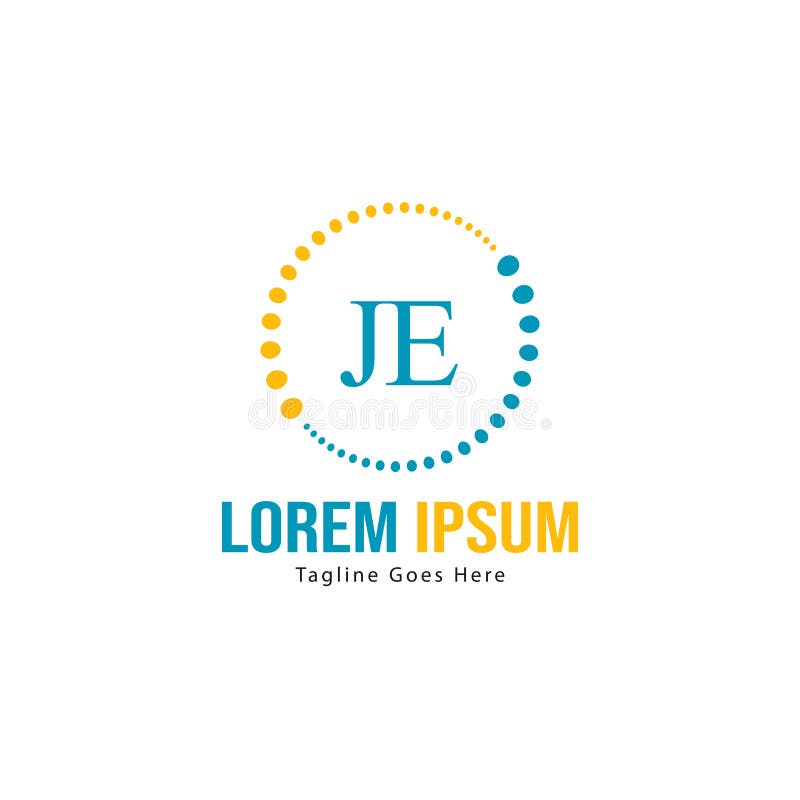 Initial JE Logo Template with Modern Frame. Minimalist JE Letter Logo ...