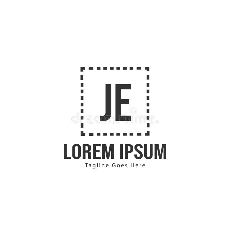 Initial JE Logo Template with Modern Frame. Minimalist JE Letter Logo ...