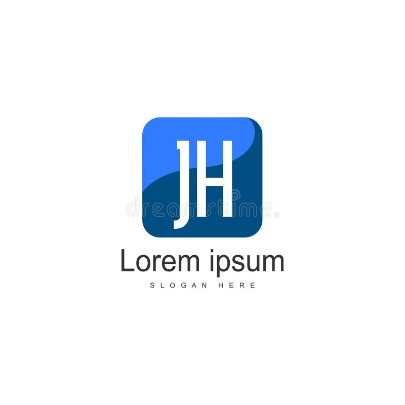 Initial JH Logo Template with Modern Frame. Minimalist JH Letter Logo ...
