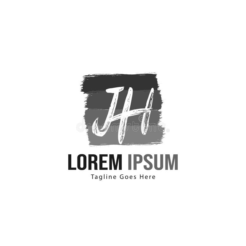 Initial JH Logo Template with Modern Frame. Minimalist JH Letter Logo ...