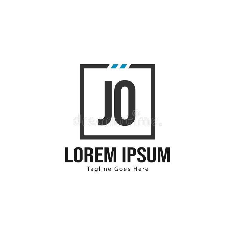 Initial JO Logo Template with Modern Frame. Minimalist JO Letter Logo ...