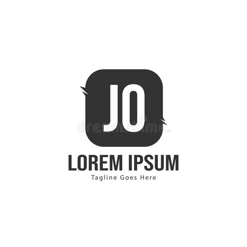 Initial JO Logo Template with Modern Frame. Minimalist JO Letter Logo ...