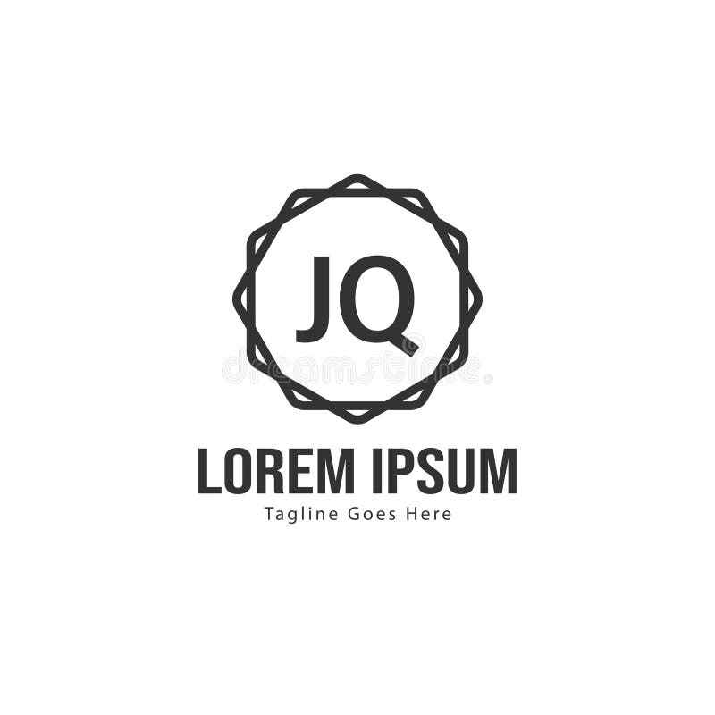 Initial JQ Logo Template with Modern Frame. Minimalist JQ Letter Logo Vector Illustration Stock ...
