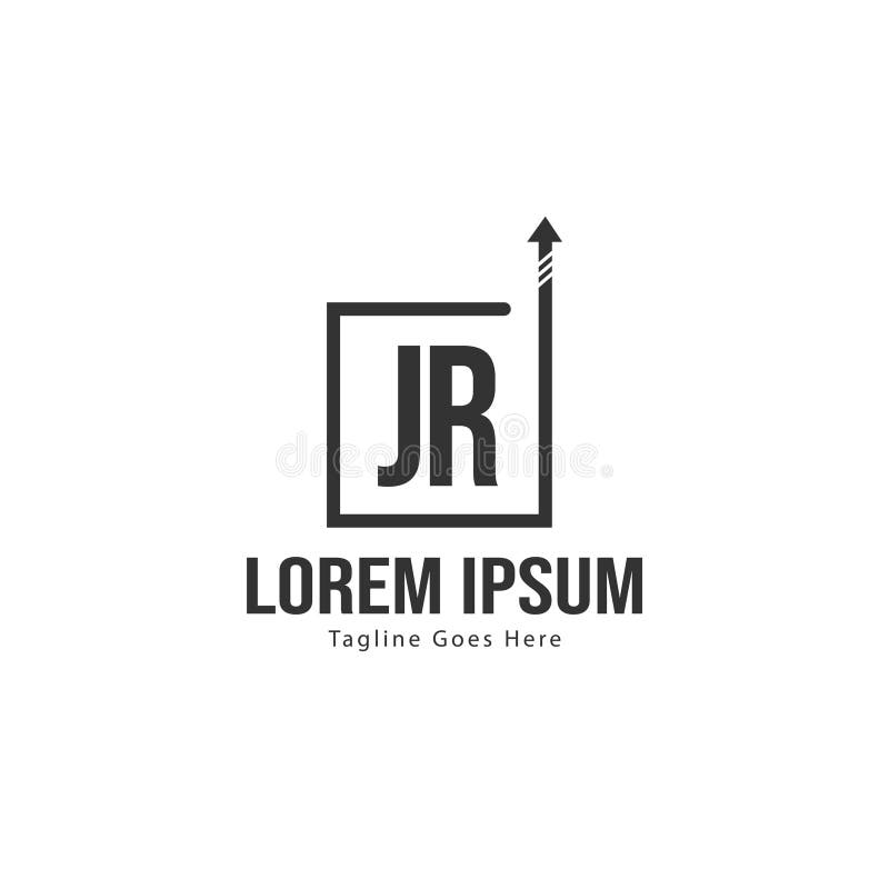 Initial JR Logo Template with Modern Frame. Minimalist JR Letter Logo ...