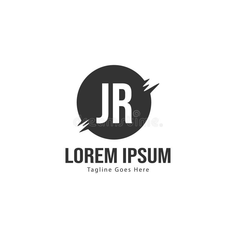 Initial JR Logo Template with Modern Frame. Minimalist JR Letter Logo ...