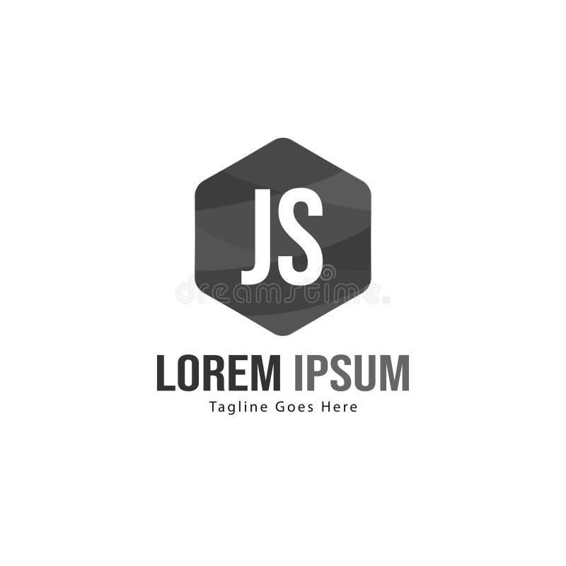 Initial JS Logo Template with Modern Frame. Minimalist JS Letter Logo ...