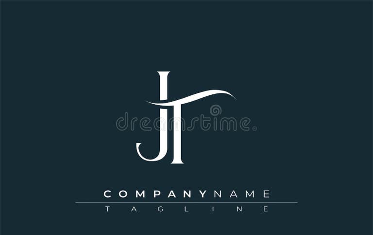 Initial JT Logo Design Vector Stock Vector - Illustration of creative ...
