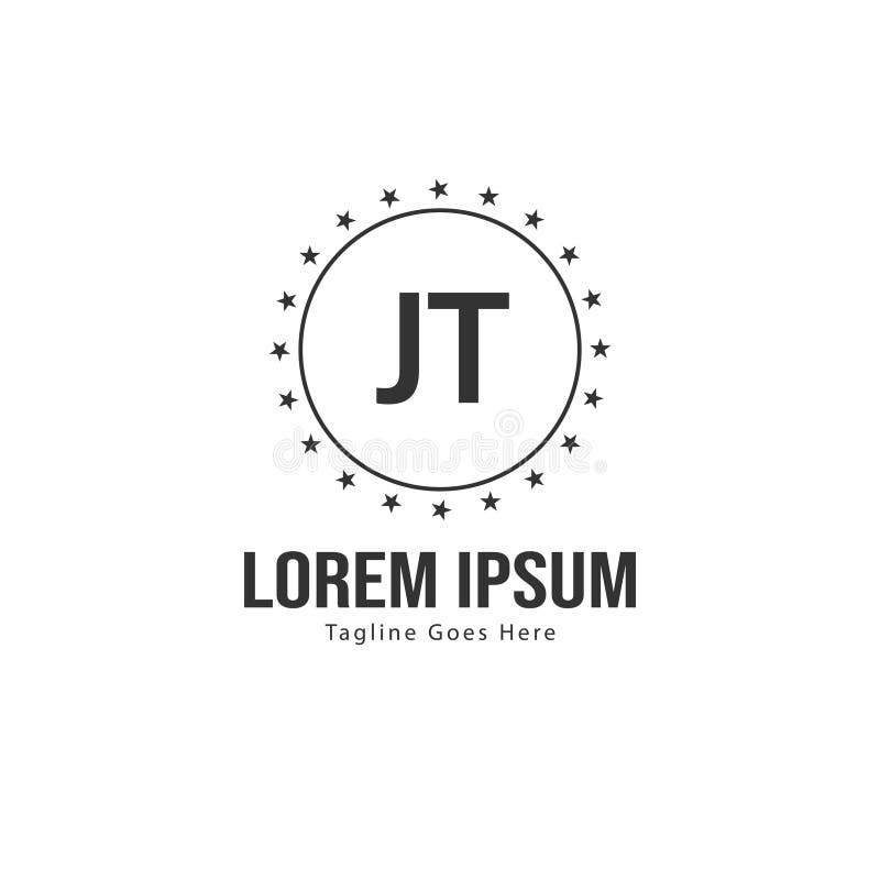 Initial JT Logo Template with Modern Frame. Minimalist JT Letter Logo ...