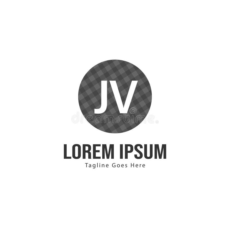 Initial JV Logo Template with Modern Frame. Minimalist JV Letter Logo ...