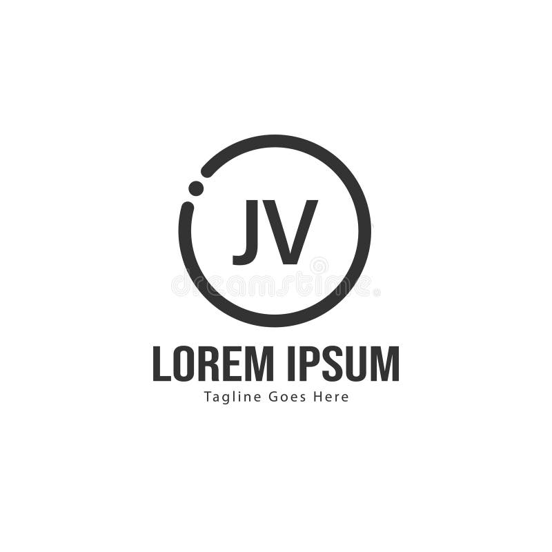 Initial JV Logo Template with Modern Frame. Minimalist JV Letter Logo ...