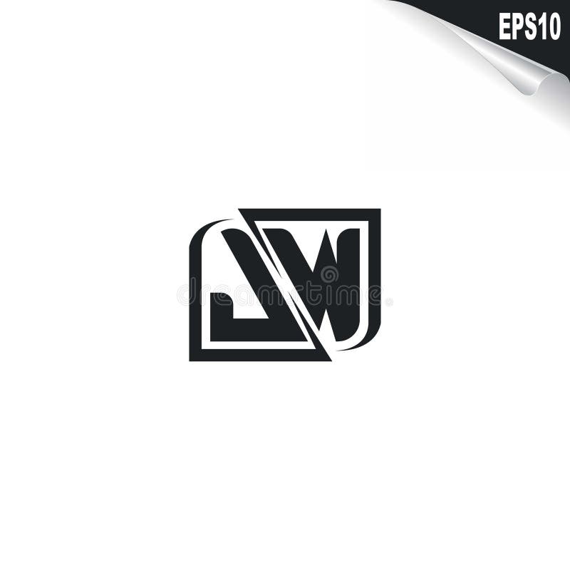 Initial JW Logo Design with Shape Style, Logo Business Branding Stock ...