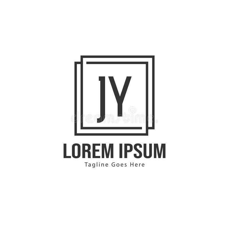Initial JY Logo Template with Modern Frame. Minimalist JY Letter Logo ...