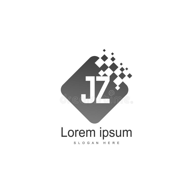 Initial JZ Logo Template with Modern Frame. Minimalist JZ Letter Logo ...