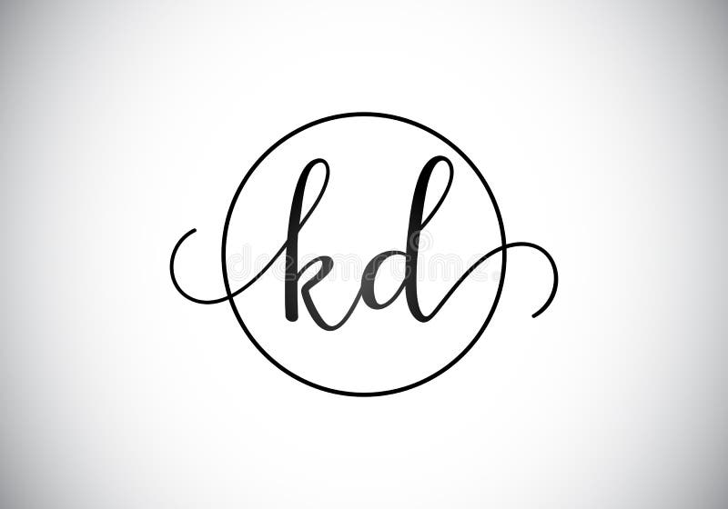 Initial K D Letter Logo with Creative Modern Business Typography Vector ...