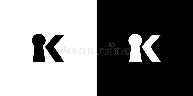 The Initial K Key Logo Design is Simple and Unique Stock Vector ...
