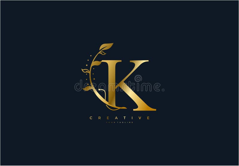 Initial K Letter Linked Swoosh Rounded Monogram Logotype Stock Vector ...