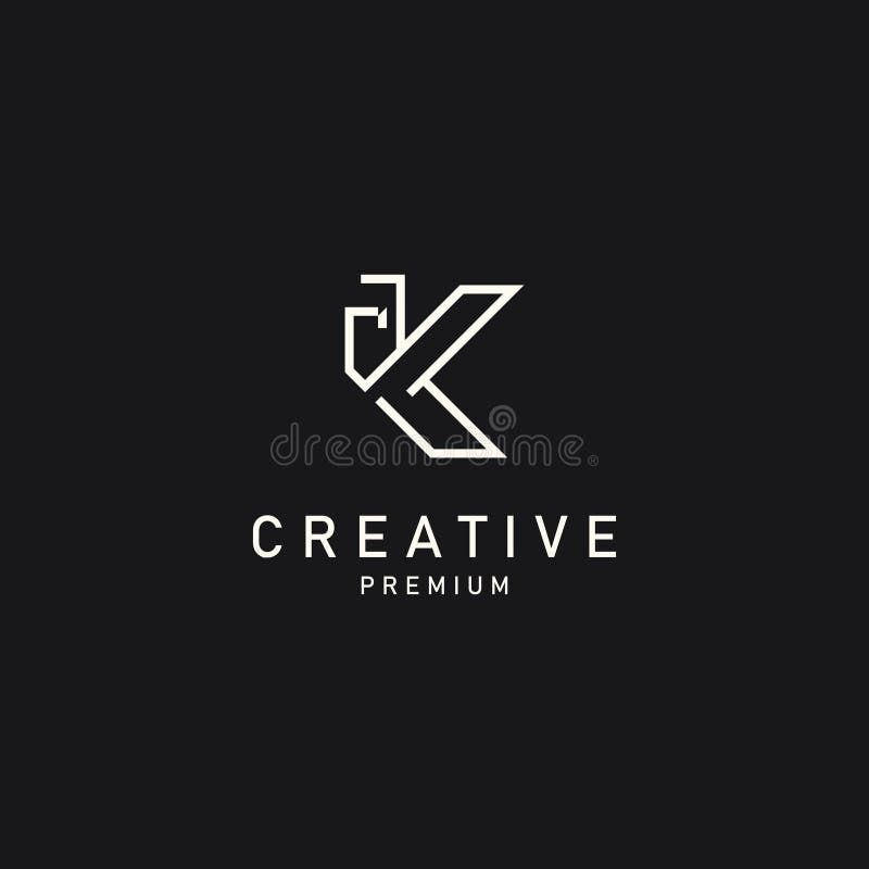 Initial K Letter Logo Modern Minimalist Design Alphabet Template Stock ...