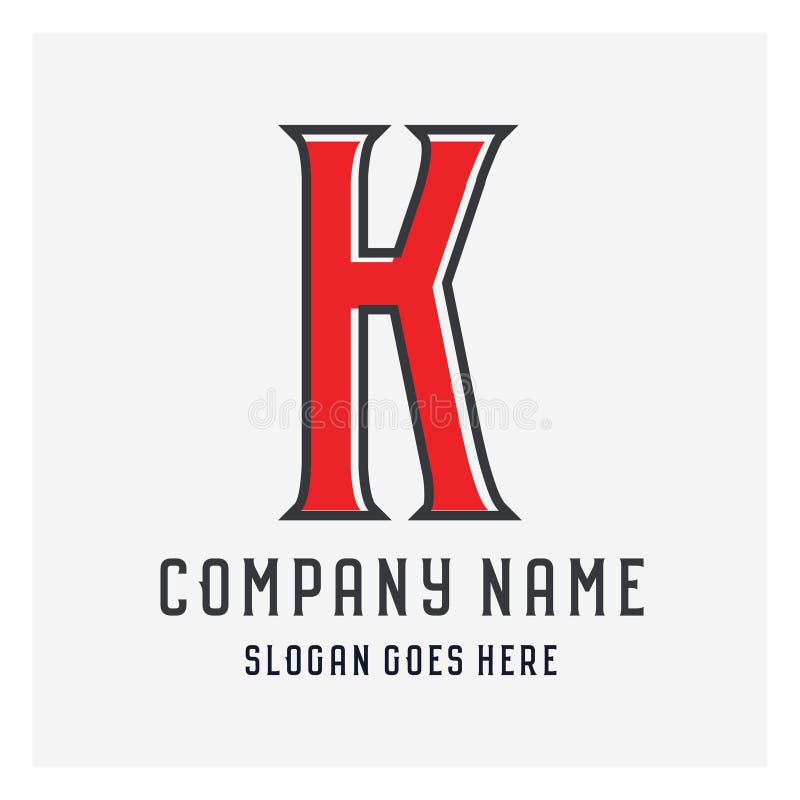 Initial K Logo Creative Design in Flat Style with Color Stock Vector ...