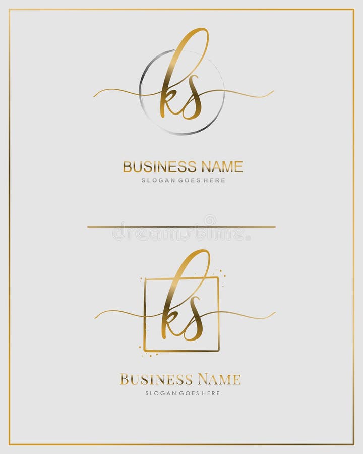 Initial K S KS Handwriting Logo Vector. Letter Handwritten Logo ...