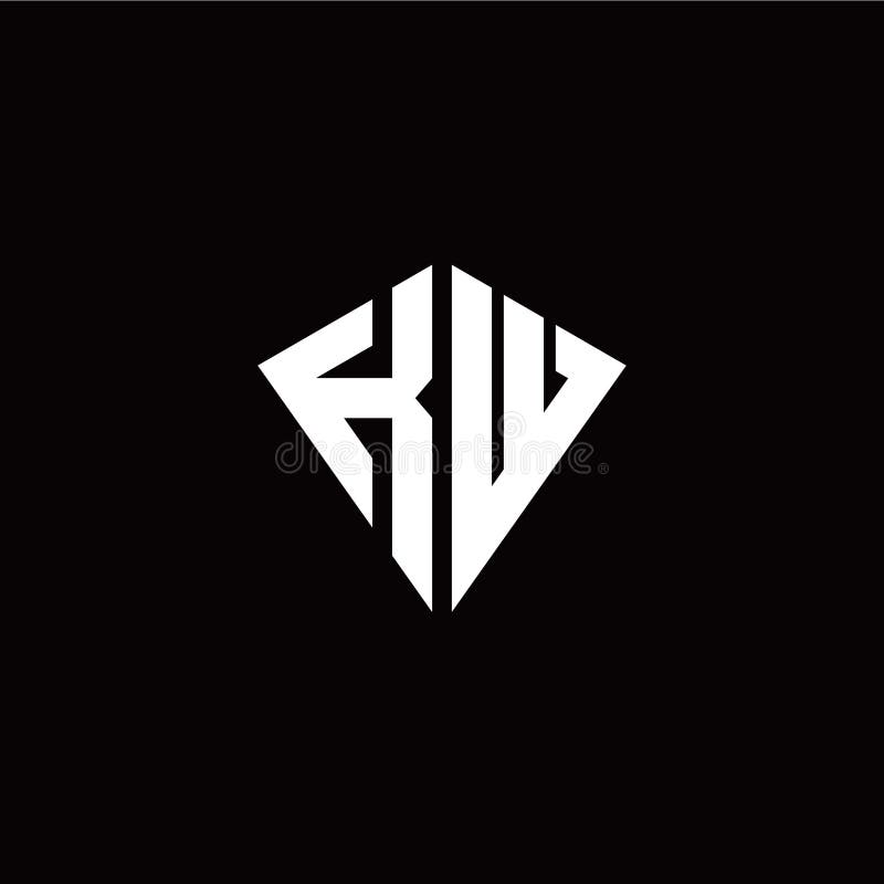 Initial K W Letter with Kite Modern Style Logo Template Vector Stock ...