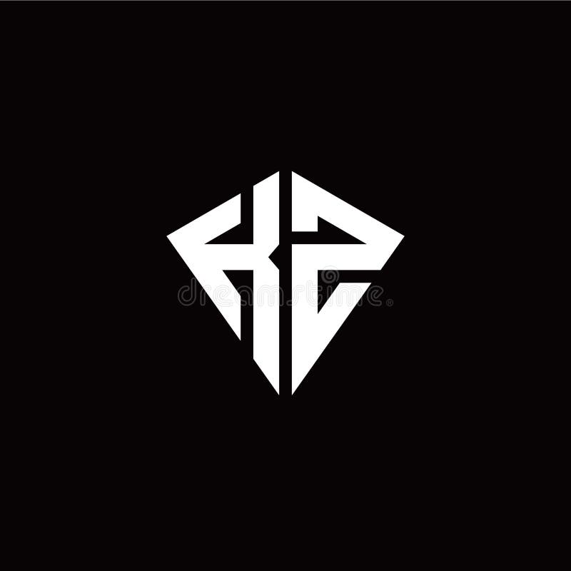 Initial K Z Letter with Kite Modern Style Logo Template Vector Stock ...