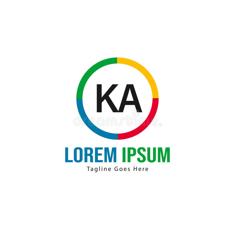 Initial KA Logo Template with Modern Frame. Minimalist KA Letter Logo ...