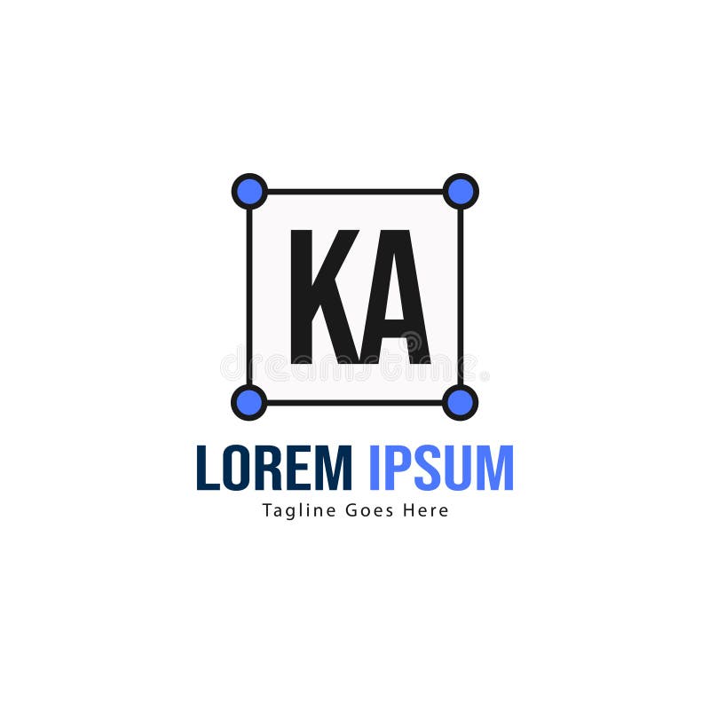 Initial KA Logo Template with Modern Frame. Minimalist KA Letter Logo ...