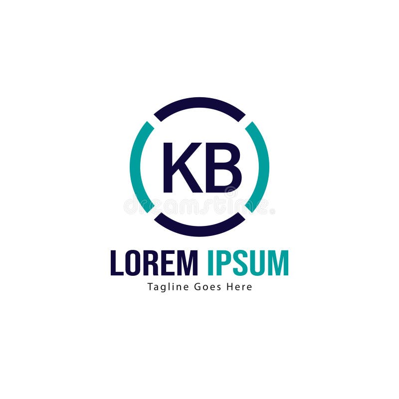 Initial KB Logo Template with Modern Frame. Minimalist KB Letter Logo ...