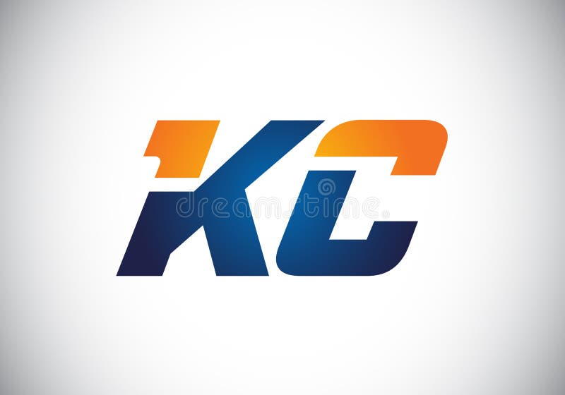 Initial KC Letter Logo with Creative Modern Business Typography Vector ...