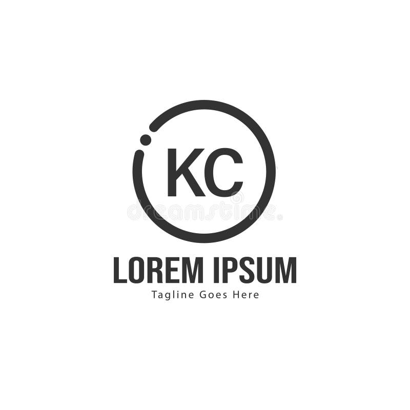 Initial KC Logo Template with Modern Frame. Minimalist KC Letter Logo ...