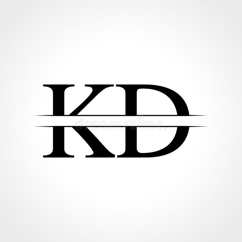 Initial KD Letter Logo Design Vector Illustration. Abstract Letter KD ...