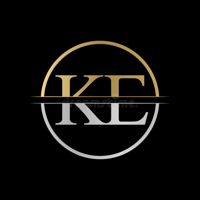 Initial KE Letter Logo Design Vector Illustration. Abstract Letter KE ...
