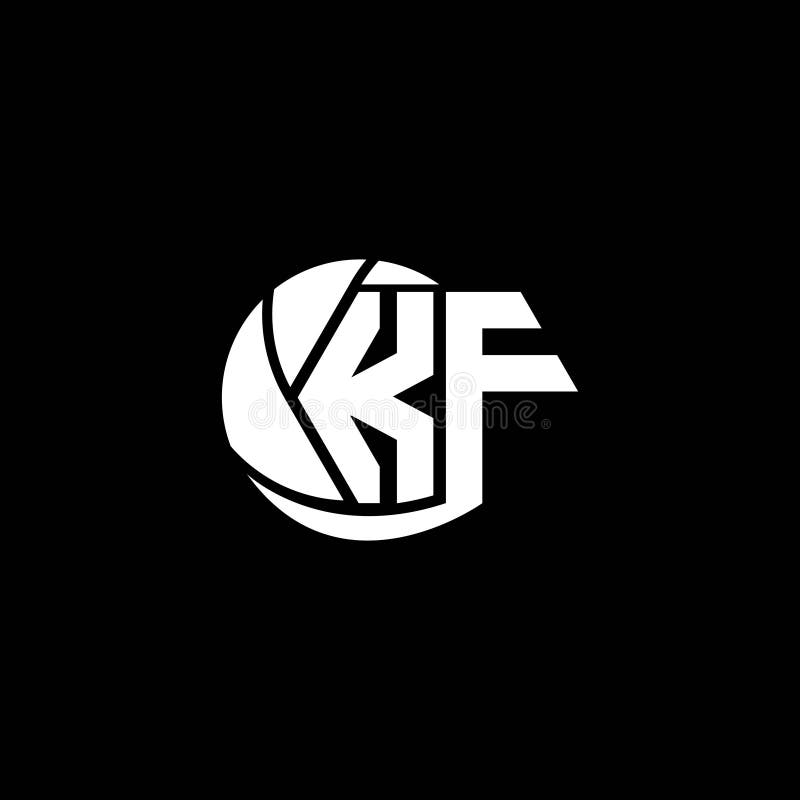 Initial KF Logo Design Geometric and Circle Style, Logo Business ...
