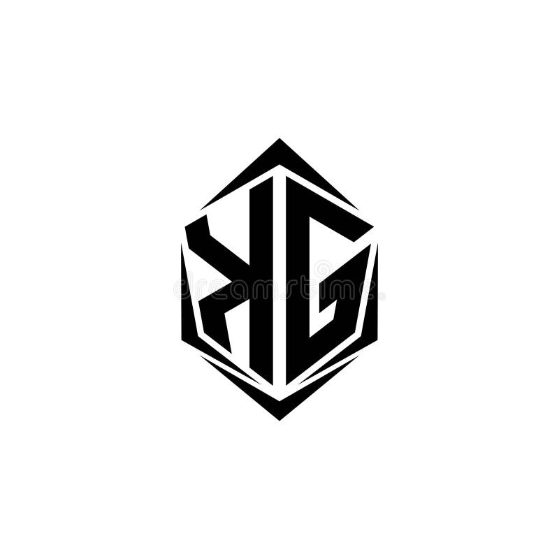 Initial KG Logo Design with Shield Style, Logo Business Branding Stock ...