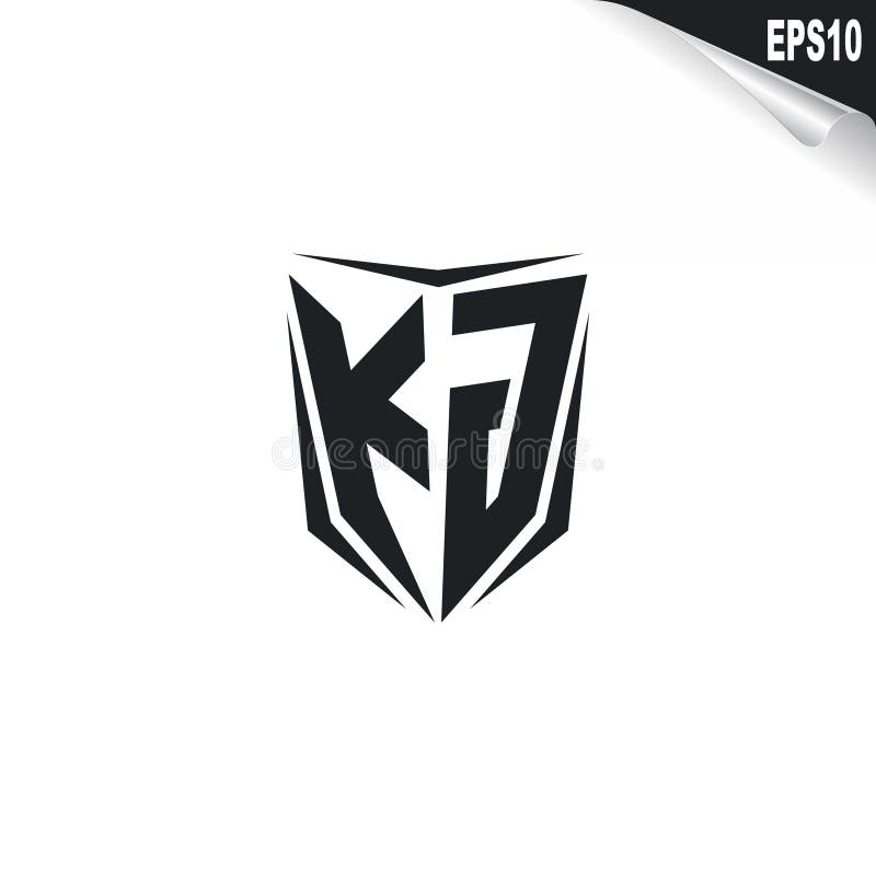 Initial KG Logo Design with Shield Style, Logo Business Branding Stock ...