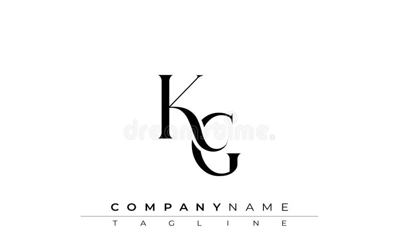 Initial KG Logo Design Vector Stock Vector - Illustration of emblem ...