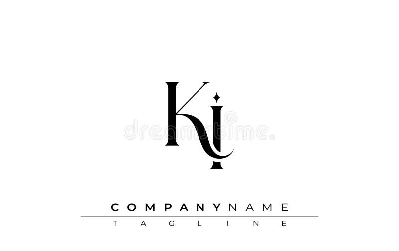 Initial KI Logo Design Vector Stock Vector - Illustration of people ...