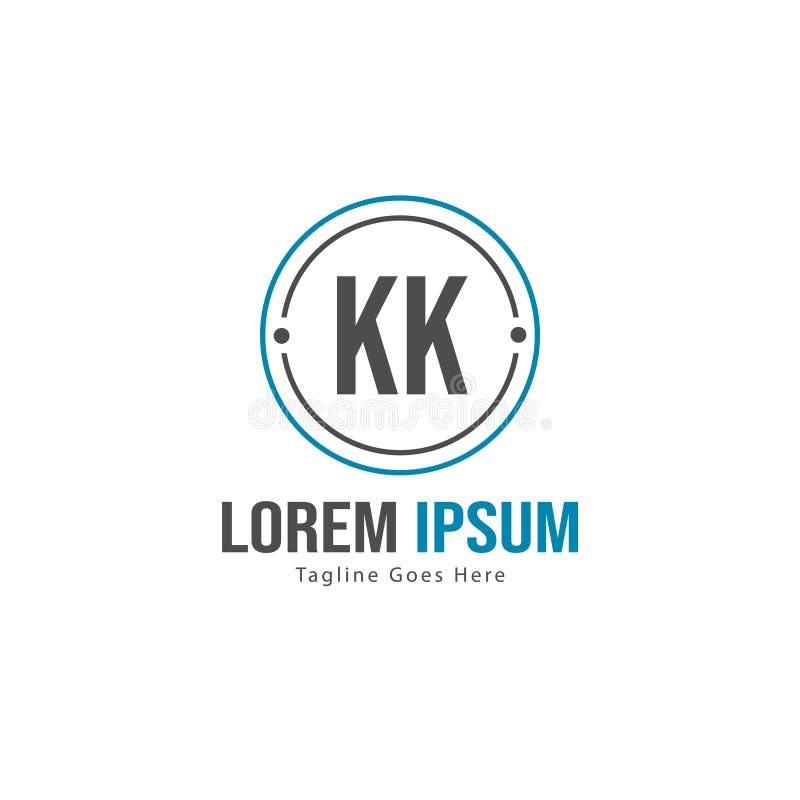 Initial KK Logo Template with Modern Frame. Minimalist KK Letter Logo ...