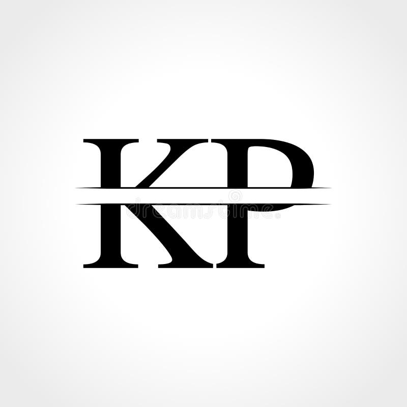 Initial KP Letter Logo Design Vector Illustration. Abstract Letter KP ...