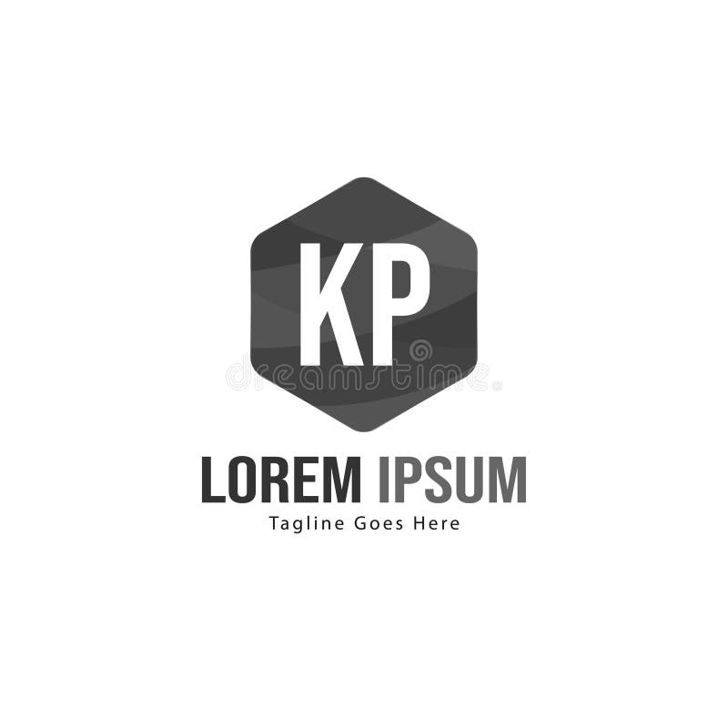 Initial KP Logo Template with Modern Frame. Minimalist KP Letter Logo ...