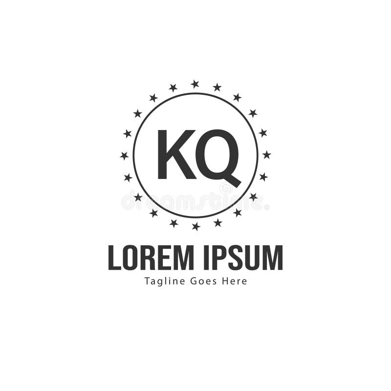 Initial KQ Logo Template with Modern Frame. Minimalist KQ Letter Logo ...