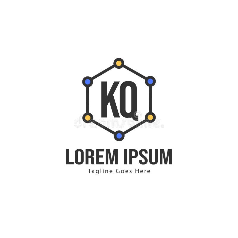 Initial KQ Logo Template with Modern Frame. Minimalist KQ Letter Logo ...