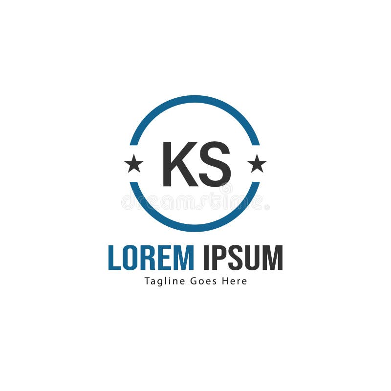Initial KS Logo Template with Modern Frame. Minimalist KS Letter Logo ...