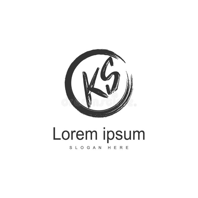 Initial KS Logo Template with Modern Frame. Minimalist KS Letter Logo ...