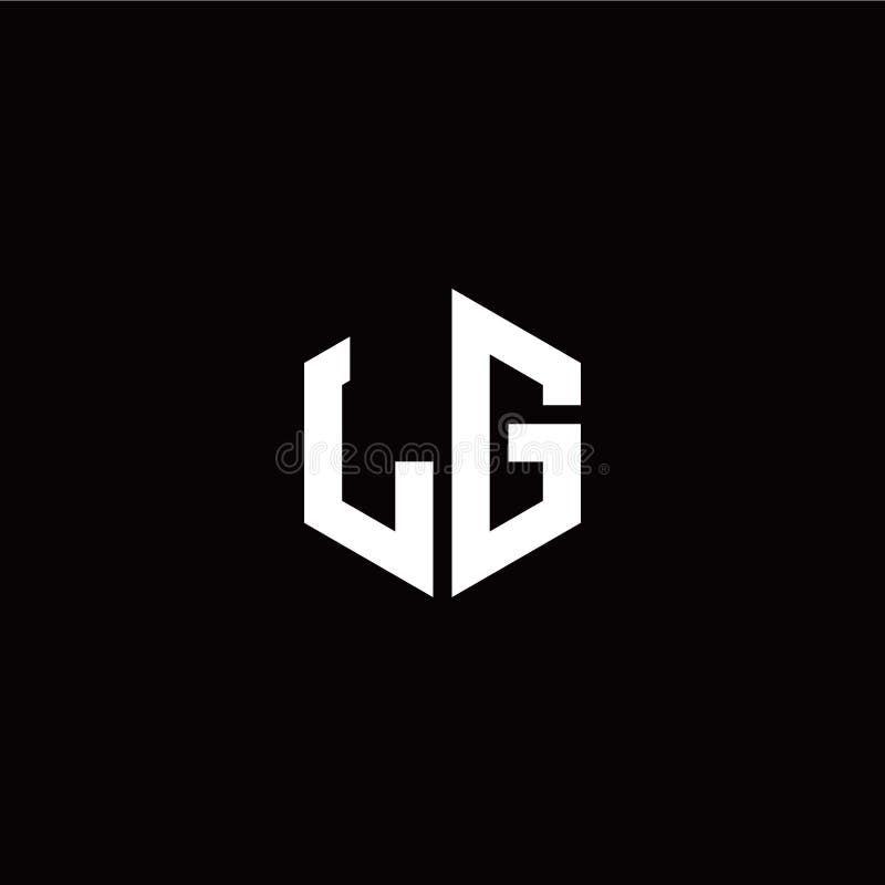 Initial L G Letter with Polygon Modern Style Logo Template Vector Stock ...