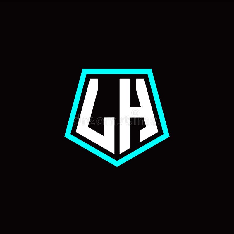 Initial L H Letter with Polygon Modern Style Logo Template Vector Stock ...