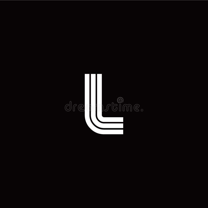 Initial L Letter with Monogram Line Style Logo Template Vector Stock ...