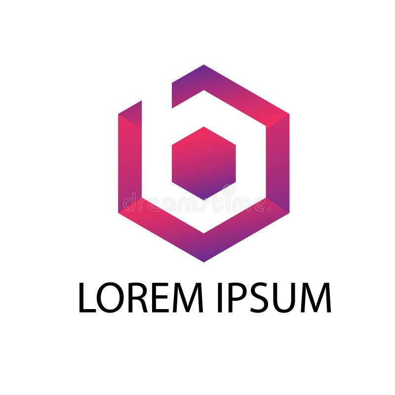 Initial Latter B Polygon Logo Stock Illustration - Illustration of ...